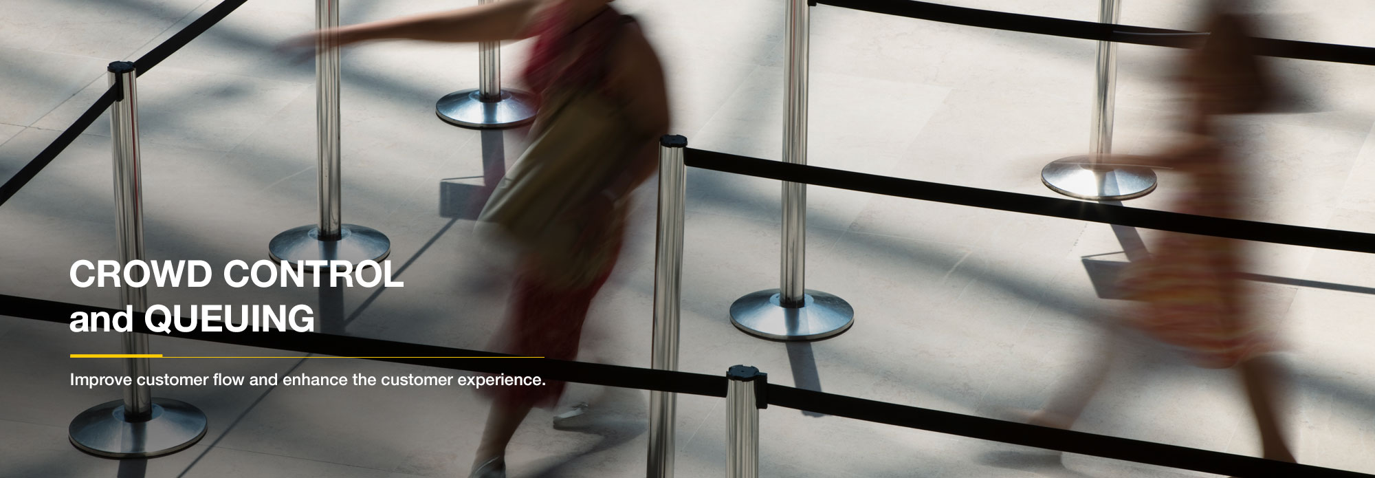 Crowd control and queuing systems to improve customer flow