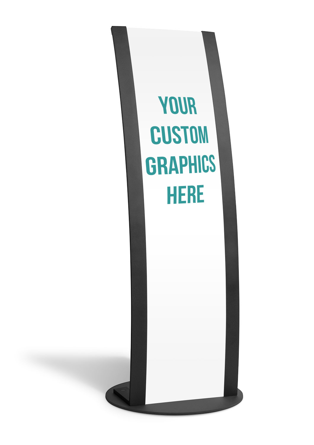 Edge Curve Retail Sign Stand