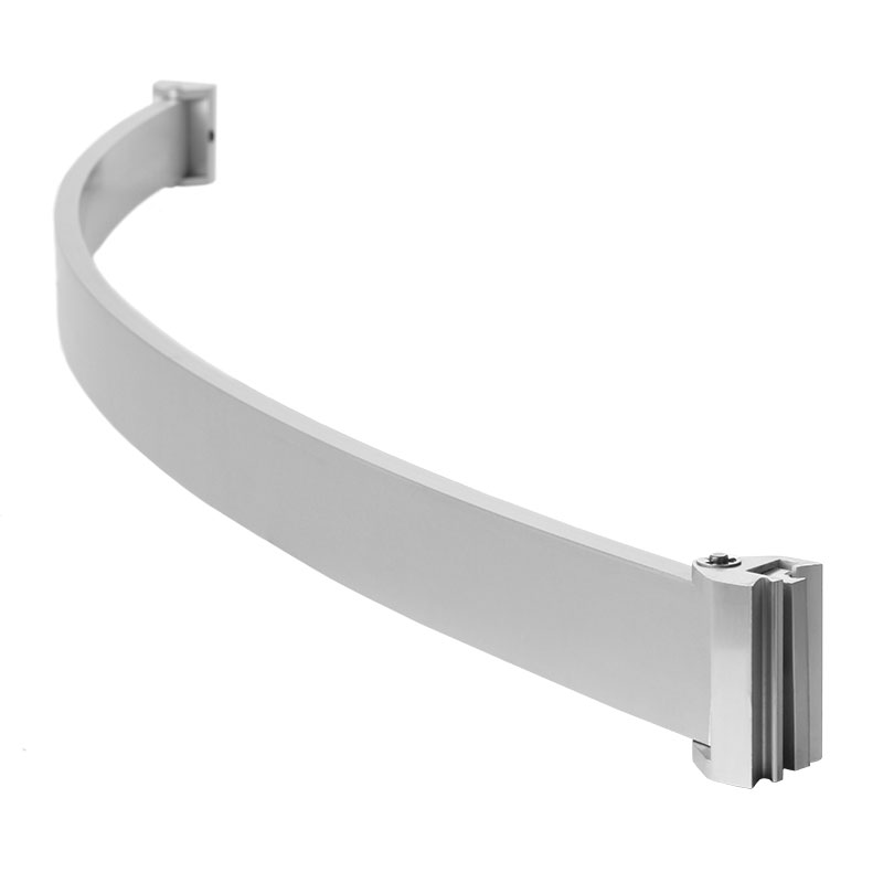 Curved Rigid Rail Queue Barrier